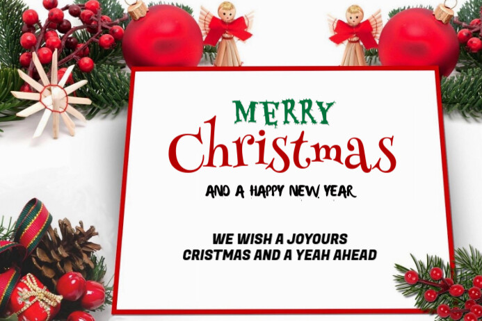 White Modern & Minimal Christmas Label Template | PosterMyWall