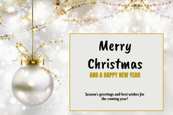 White Modern & Minimal Christmas Label Template | PosterMyWall