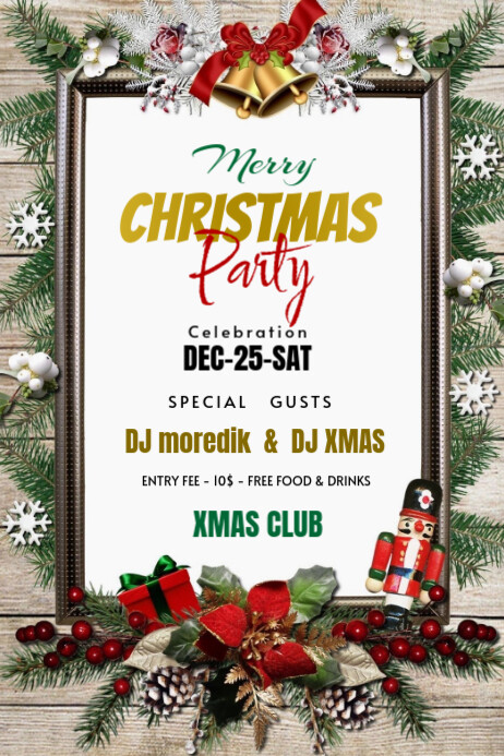 White Modern & Minimal Christmas Poster Template | PosterMyWall