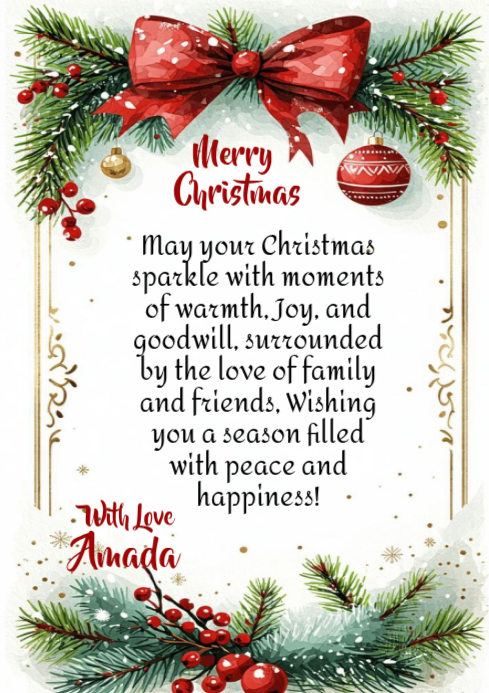 White Modern & Minimal Christmas Season Greetings Card – Warm Wishes Of ...