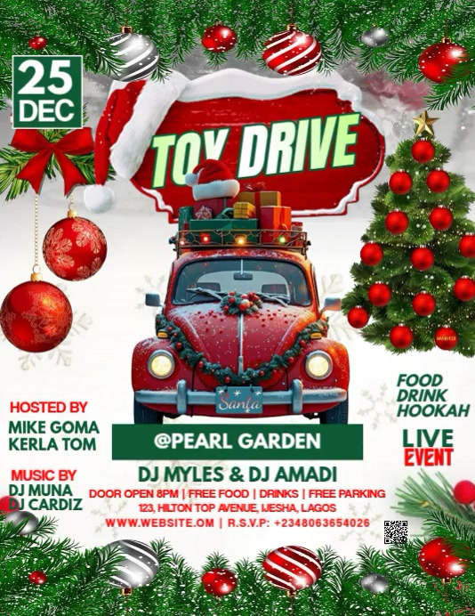 White Modern & Minimal Christmas Toy Drive Flyer (us Letter) Template ...