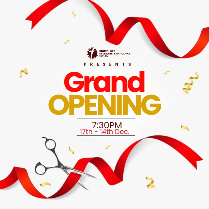 Copy of White Modern & Minimal Church Inauguration Flyer Instagram Post ...