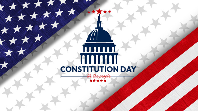 White Modern & Minimal Constitution Day Usa Youtube Thumbnail Template ...