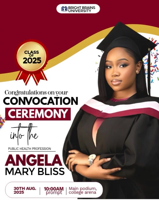 Copy of White Modern & Minimal Convocation Ceremony Invitation ...