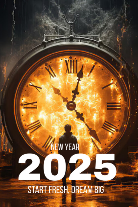 White Modern & Minimal Countdown To 2025 Poster Template | PosterMyWall