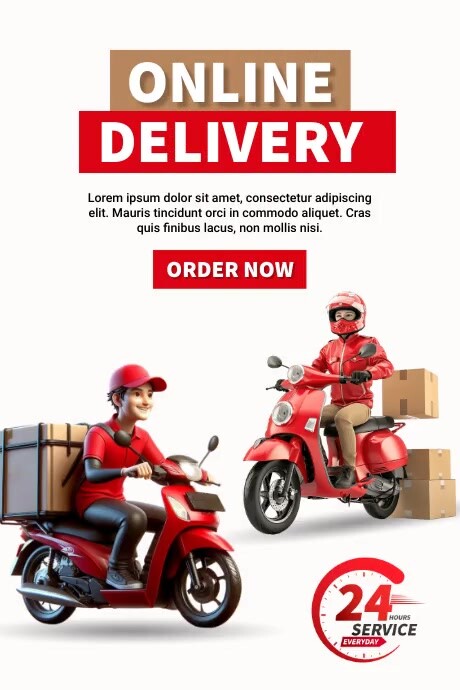 White Modern & Minimal Courier And Shipping P Template | PosterMyWall