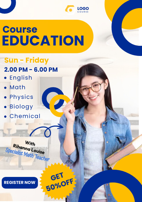 Copy of White Modern & Minimal Course Education A4 | PosterMyWall