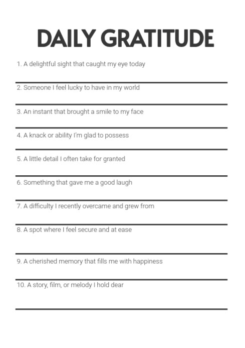 Copy of White Modern & Minimal Daily Gratitude Worksheet A4 | PosterMyWall