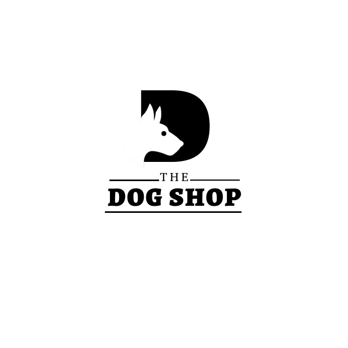 Plantilla de White Modern & Minimal Dog Shop Logo | PosterMyWall