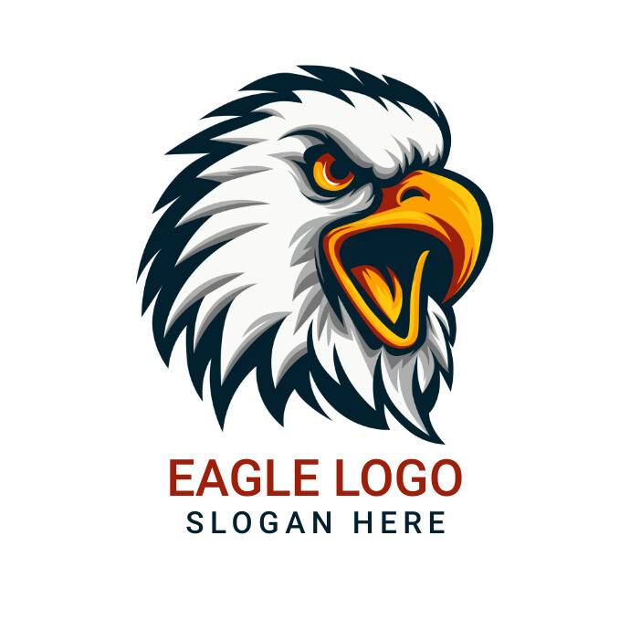 Copy of White Modern & Minimal Eagle Logo Logo | PosterMyWall