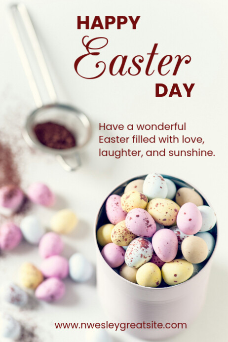 Copy of White Modern & Minimal Easter Poster | PosterMyWall