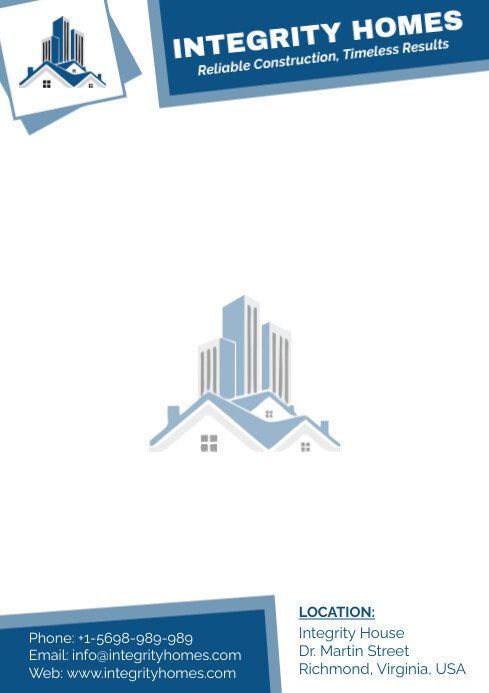 Copy of White Modern & Minimal Editable Blue & Black | PosterMyWall