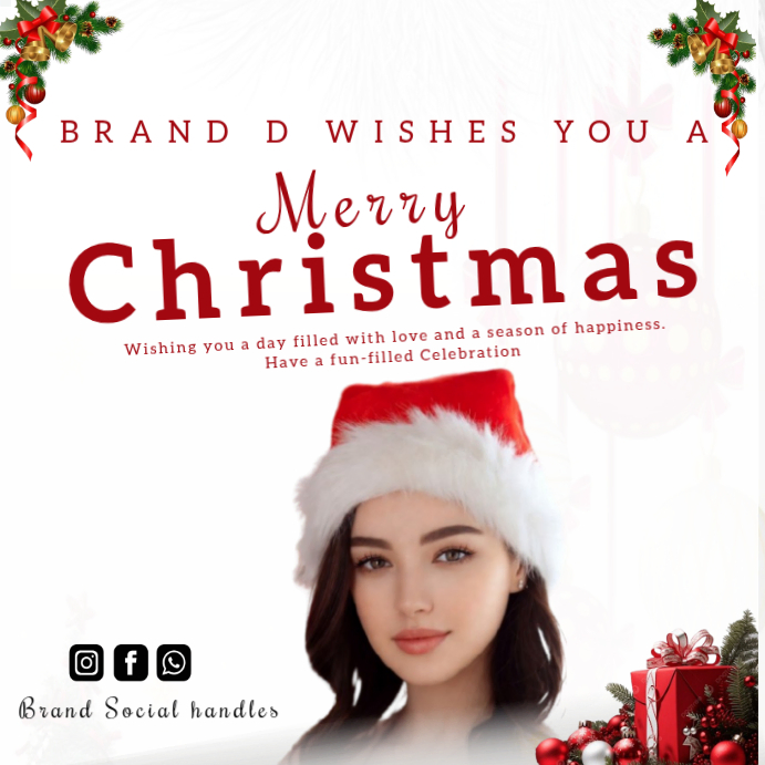 Plantilla de White Modern & Minimal Elegant Santa Hat Beauty: Modern ...