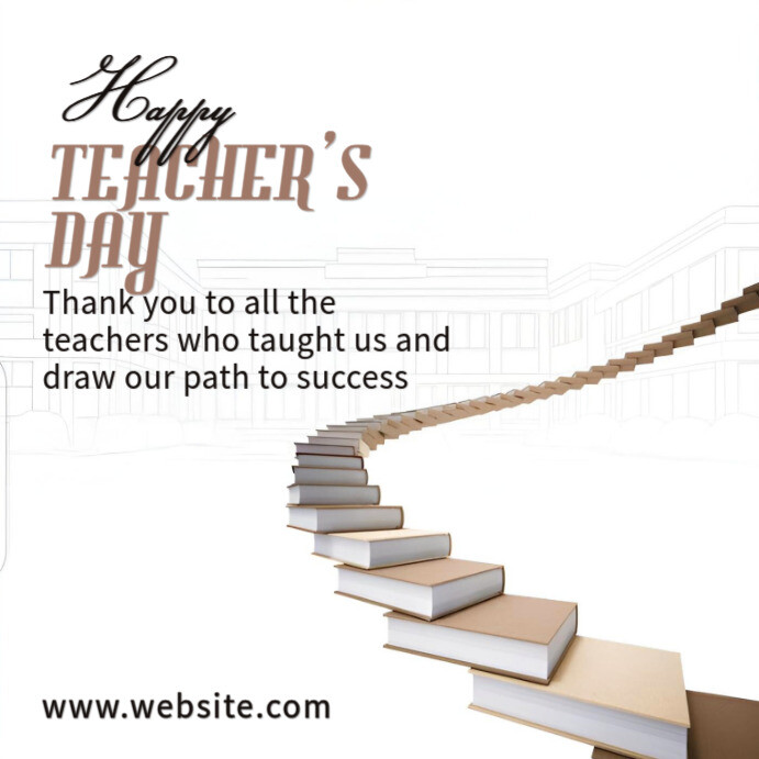 White Modern & Minimal Elegant Teacher’s Day Appreciation Template ...