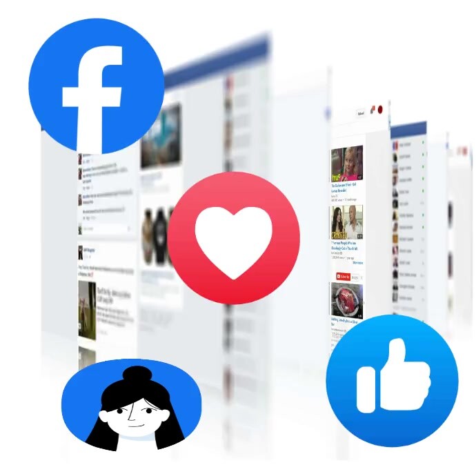 White Modern & Minimal Facebook Logo Template | PosterMyWall