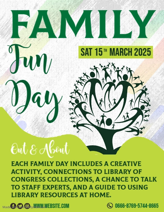 White Modern & Minimal Family Fun Day Flyer (us Letter) Template ...