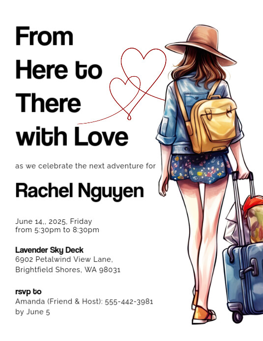 Copy of White Modern & Minimal Farewell Party Flyer (us Letter ...