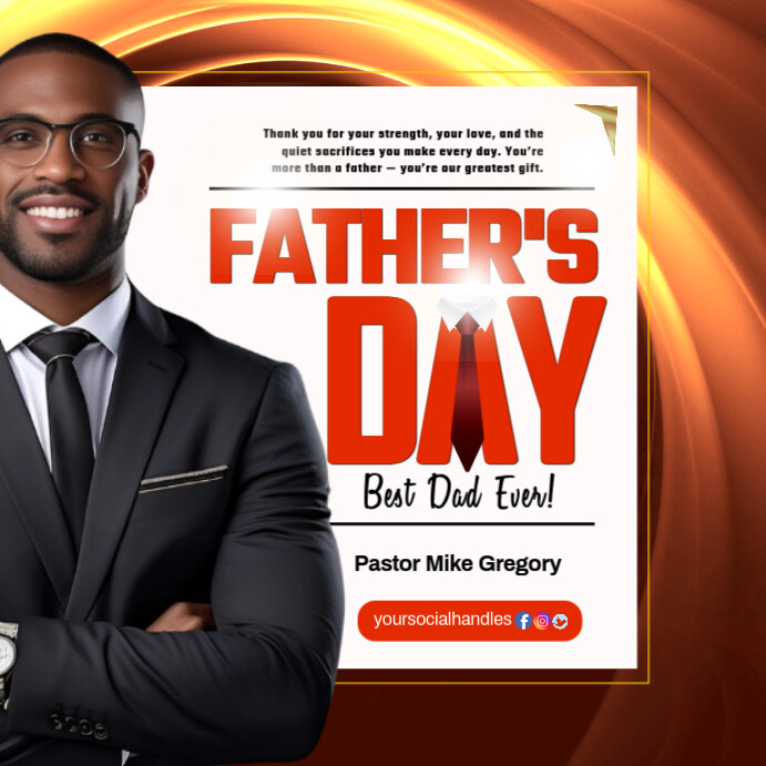 White Modern & Minimal Father’s Day Celebration Instagram Post Template ...