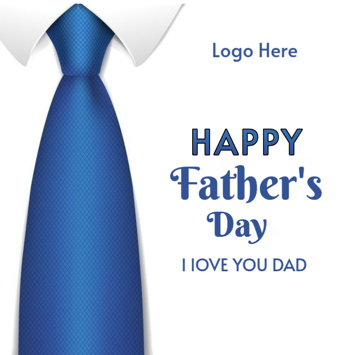 White Father's Day Instagram Ad Template | PosterMyWall