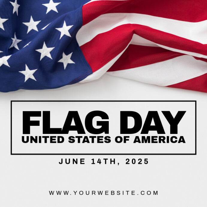 Copy of White Modern & Minimal Flag Day Pos Instagram | PosterMyWall