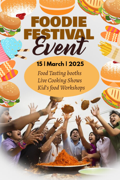 Copy of White Modern & Minimal Food Festival Event Poster | PosterMyWall