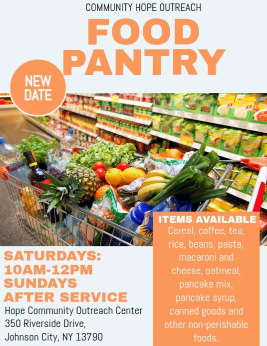 Plantilla de White Modern & Minimal Food Pantry Flyer | PosterMyWall