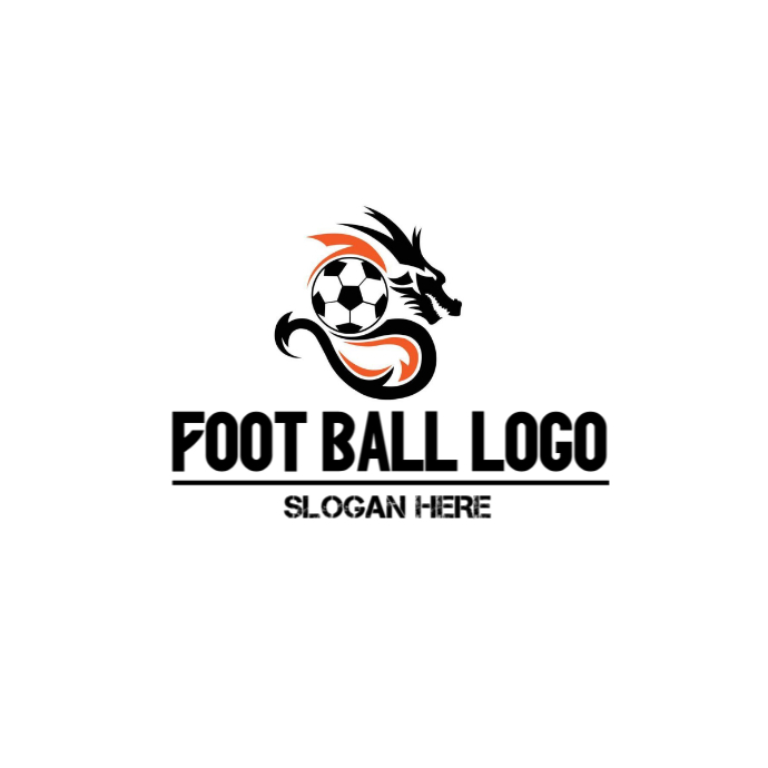 White Modern & Minimal Football Logo Logo Template | PosterMyWall