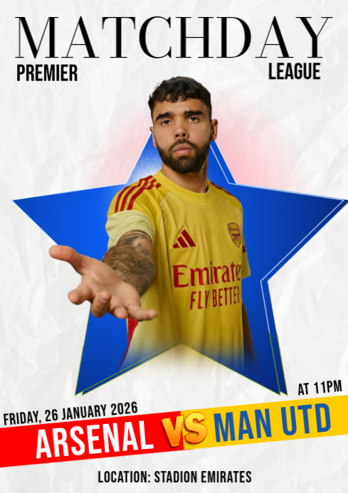 Copy of White Modern & Minimal Football Match Day Schedule A4 ...