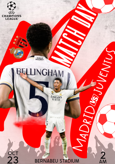 White Modern & Minimal Football Match Day Schedule A4 Template ...