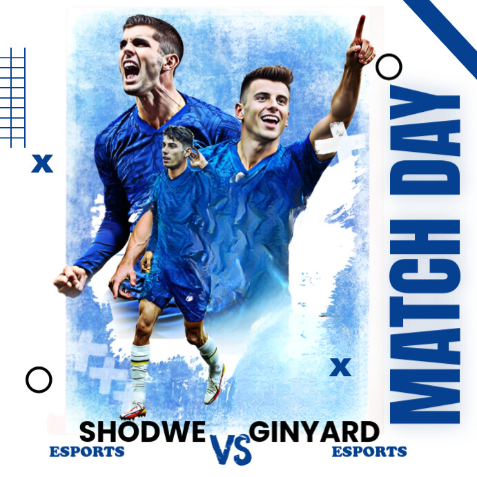 White Modern & Minimal Football Match-up Sports Pos Instagram Template ...