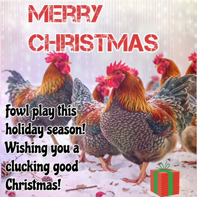 Copy of White Modern & Minimal Fowl Merry Christmas Instagram Post ...