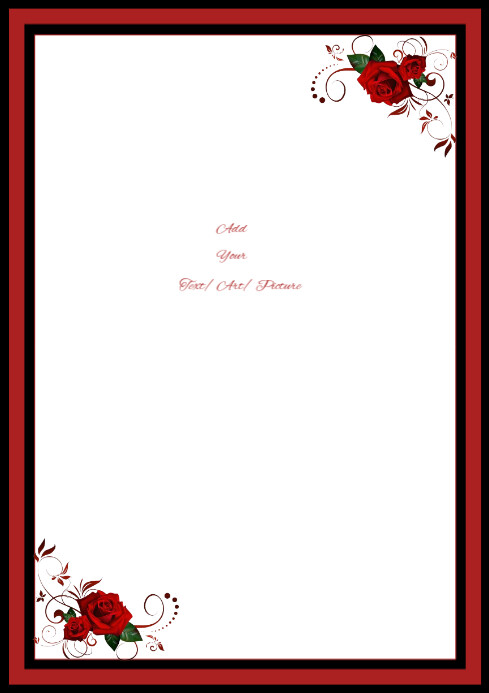 White Modern & Minimal Frame A4 Templat | PosterMyWall