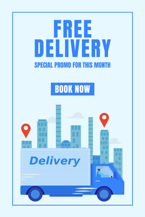 Copy of White Modern & Minimal Free Delivery Poster | PosterMyWall