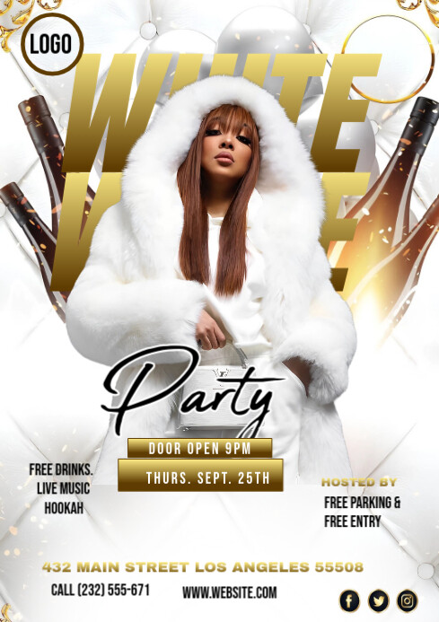 Copy of White Modern & Minimal Frosted Night A4 | PosterMyWall