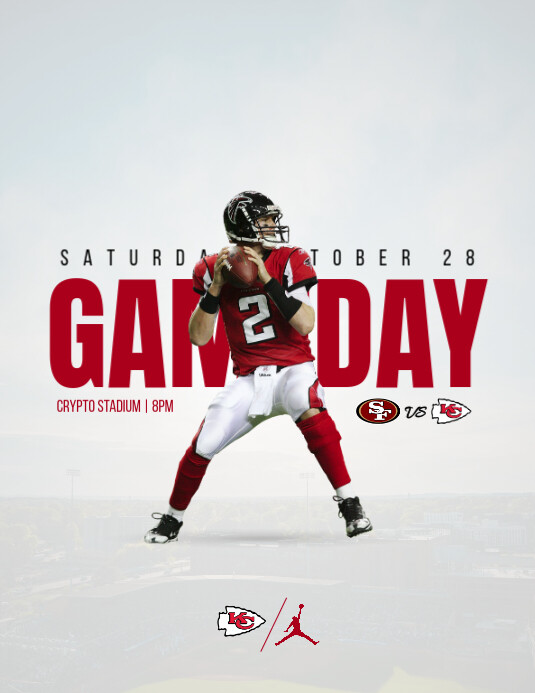 Copy of White Modern & Minimal Gameday Flyer (us Letter) | PosterMyWall