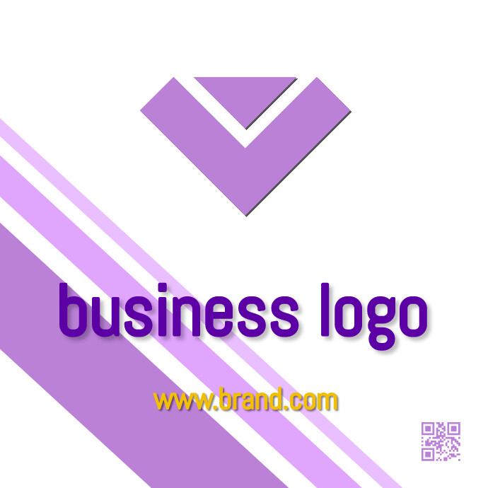 White Modern & Minimal Geometric Business Log Template | PosterMyWall