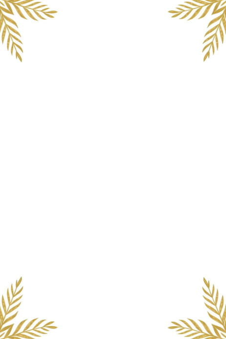 Plantilla de White Modern & Minimal Gold Leaf Pattern Poster Background ...