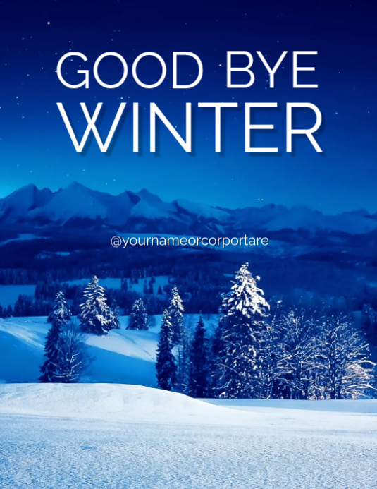 White Modern & Minimal Good Bye Winter Flyer (us Letter) Template ...
