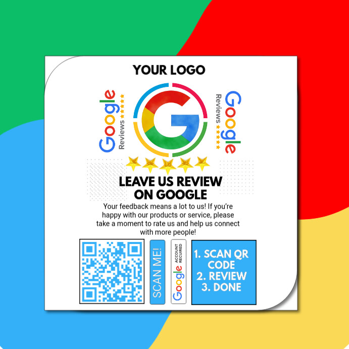 White Modern & Minimal Google Review Template Instagram Post | PosterMyWall