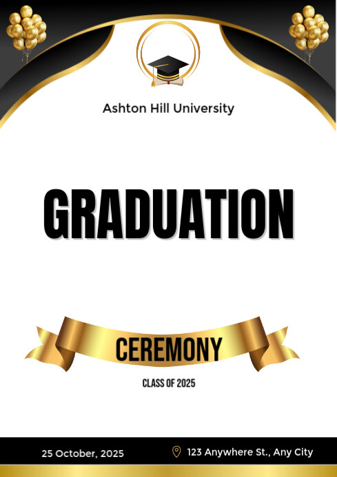 Copy of White Modern & Minimal Graduation Ceremony Program A4 ...