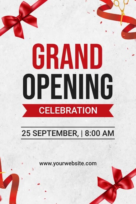 Copy of White Modern & Minimal Grand Opening Poster | PosterMyWall