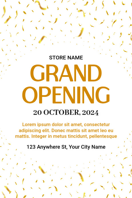 White Modern & Minimal Grand Opening Poster Template | PosterMyWall