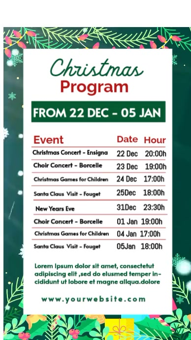 White Modern & Minimal Green Background Christmas Holidays Season ...