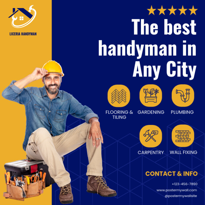 Copy of White Modern & Minimal Handyman Service Instagram Post ...