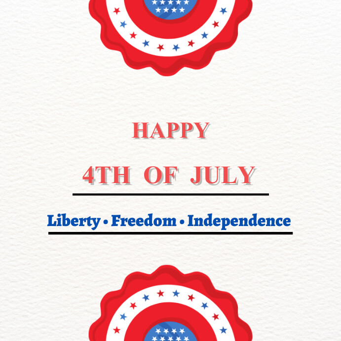 Copy of White Modern & Minimal Happy 4th Of July Ins | PosterMyWall