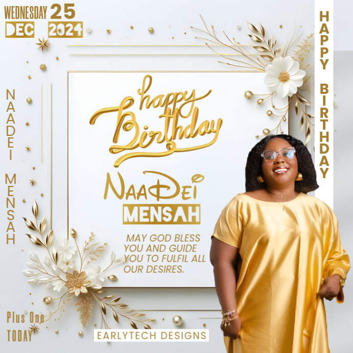 White Modern & Minimal Happy Birthday Instagram Post Template ...