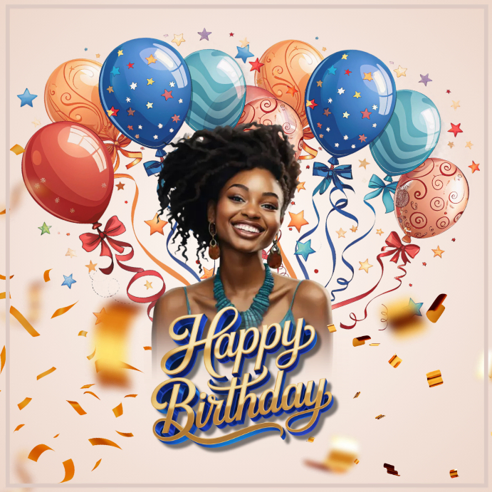 White Modern & Minimal Happy Birthday Instagram Post Template ...