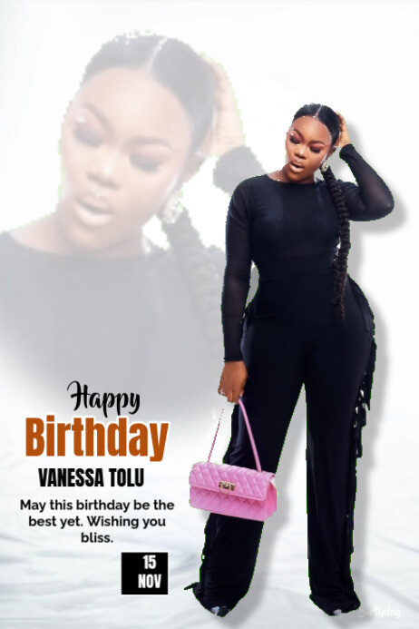 White Modern & Minimal Happy Birthday Templates Poster | PosterMyWall