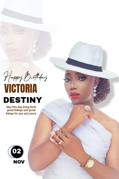 White Modern & Minimal Happy Birthday Templates Poster | PosterMyWall