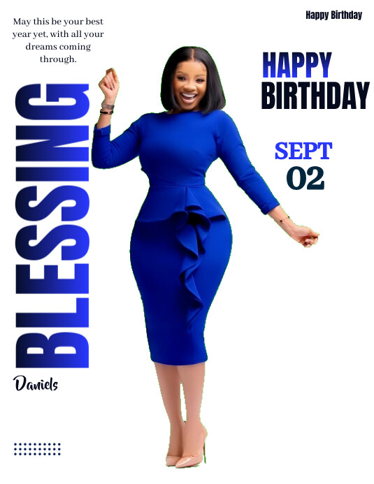 Copy of White Modern & Minimal Happy Birthday Templat | PosterMyWall